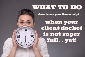 What to do [how to use your time wisely] when your client docket is not ...